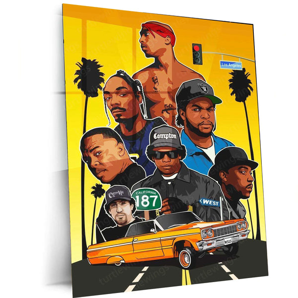 Snoop Dogg and Rappers Metal Poster – The Icons of Hip Hop – TURTLEWINGS