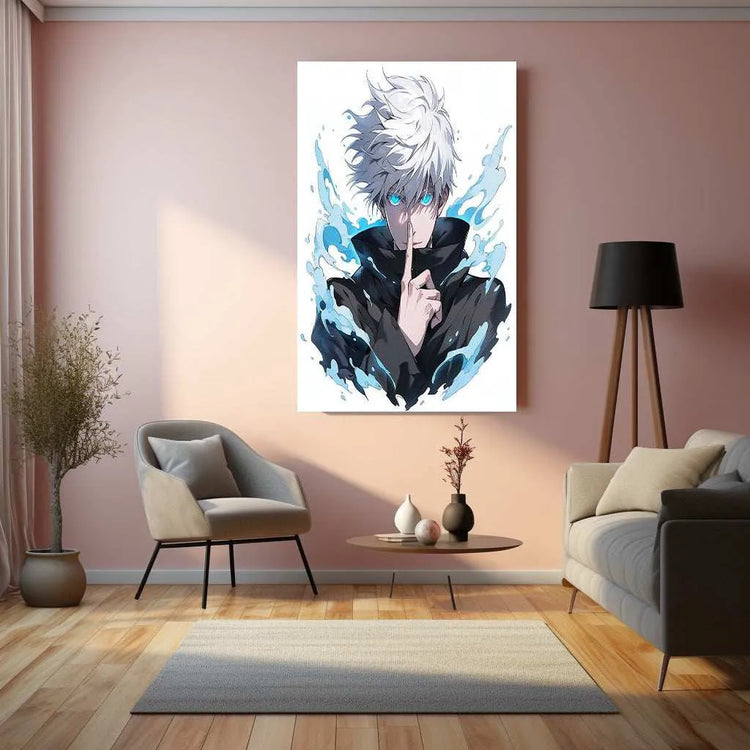 Satoru Gojo Metal Poster | Jujutsu Kaisen Anime Wall Art | Limitless S ...