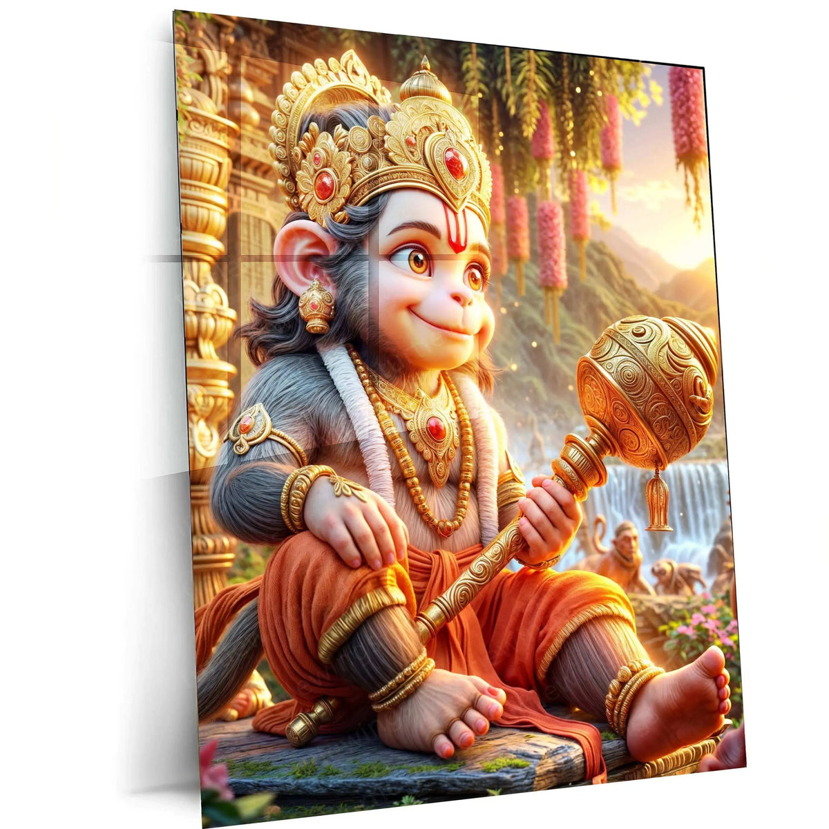 Hanuman Metal Poster – Divine Strength & Devotion Wall Art | Bajrangba ...