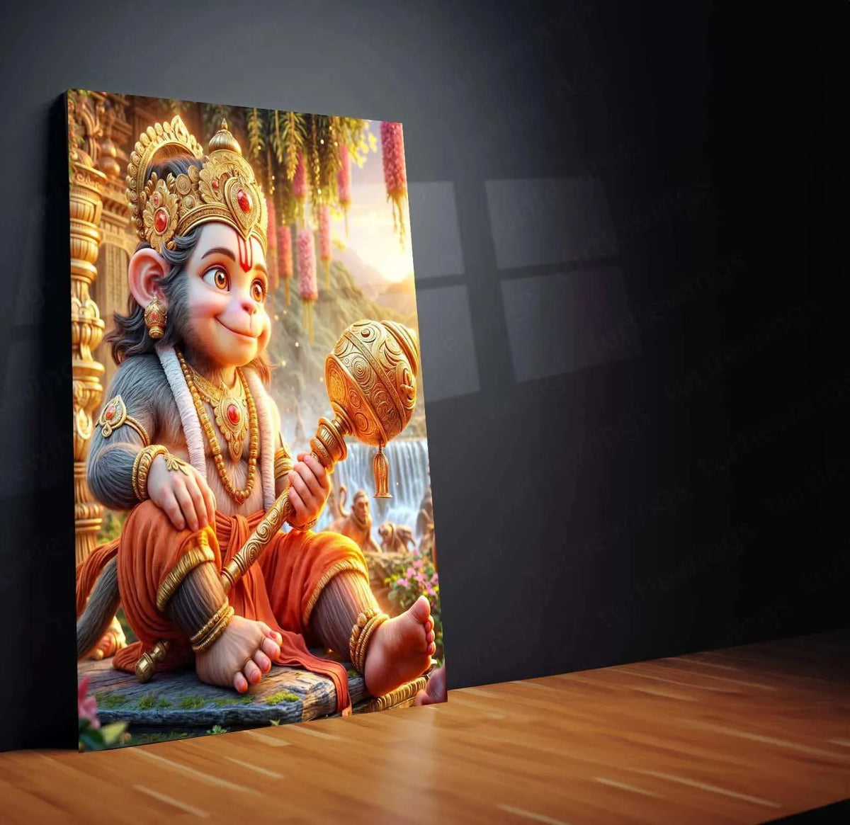 Hanuman Metal Poster – Divine Strength & Devotion Wall Art | Bajrangba ...