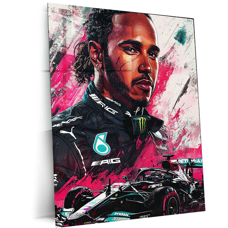 Lewis Hamilton Art Metal Poster – TURTLEWINGS
