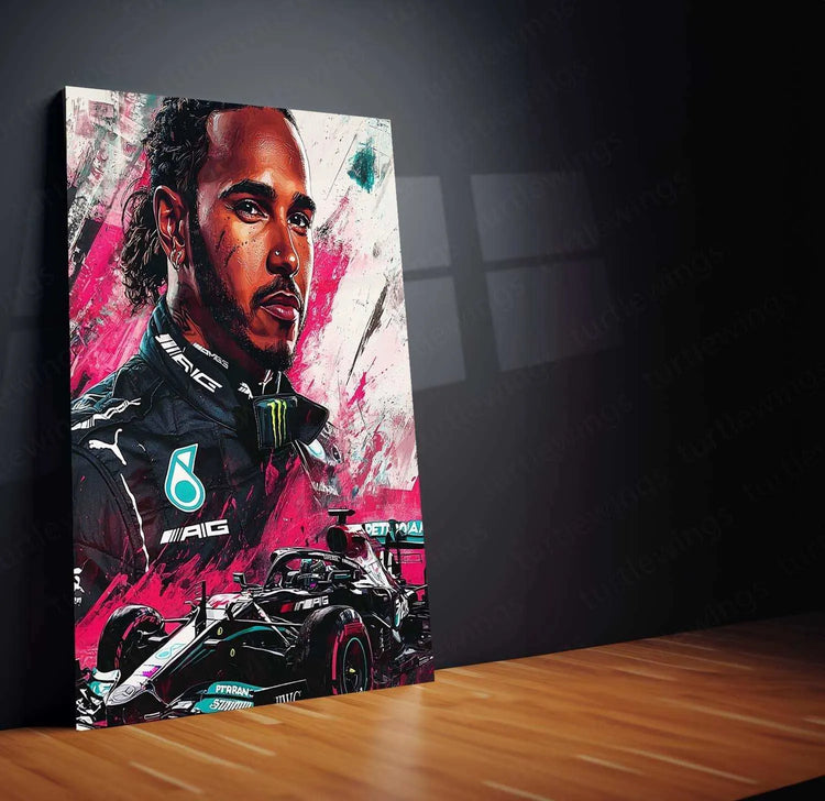 Lewis Hamilton Art Metal Poster – TURTLEWINGS