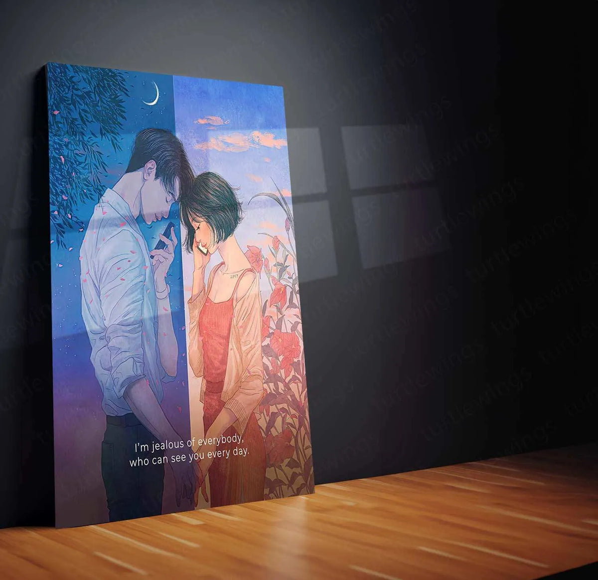 Love Art Metal Poster | Romantic Couple Wall Art | Tender & Passionate ...