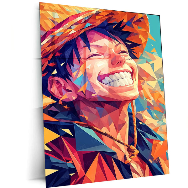 Luffy Metal Poster | One Piece Anime Wall Art | Monkey D. Luffy Gear 5 ...