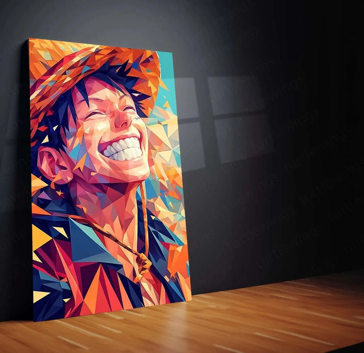 Luffy Metal Poster | One Piece Anime Wall Art | Monkey D. Luffy Gear 5 ...