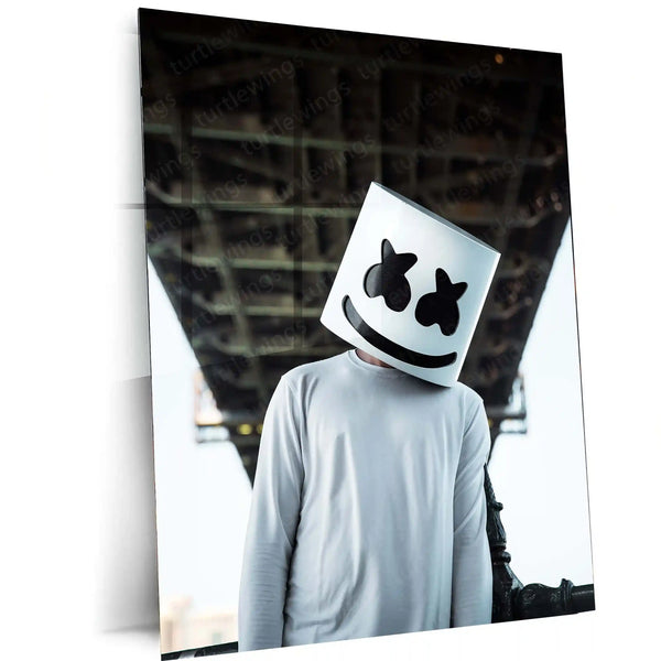 Marshmello DJ Metal Frame | Iconic EDM Artist Wall Art – TURTLEWINGS