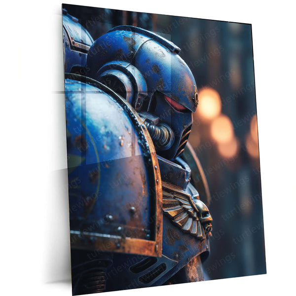 Warhammer 40k | Epic Battle Scene Metal Poster | HD Metal Wall Frame f ...