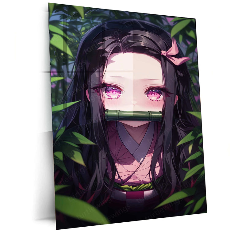 Nezuko Kamado Metal Poster – Demon Slayer’s Fiery Protector | Stunning ...