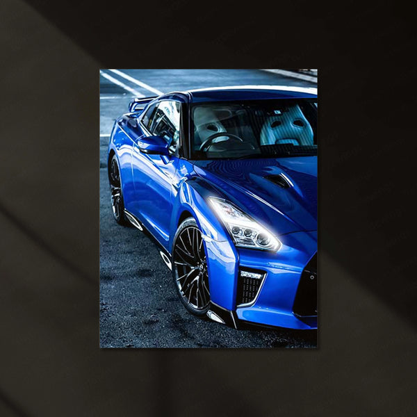LED | ⚡ Nissan GT-R R35 Neon LED Metal Poster | Godzilla Supercar Wall ...