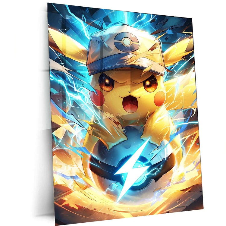 Pikachu Metal Poster – Iconic Electric Pokémon | Cute Pikachu Anime Wa ...