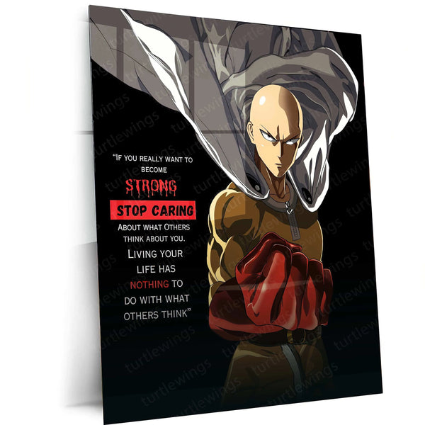 Saitama Metal Poster – One Punch, Infinite Power! – TURTLEWINGS