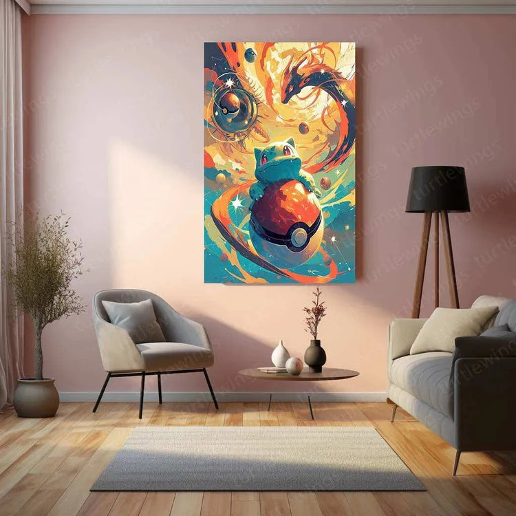 Bulbasaur Pokémon Illustration Poster – Gazing into Nature – TURTLEWINGS