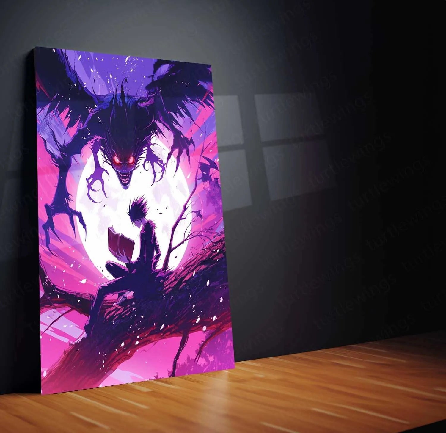 Death Note Red Book HD Wallpaper Poster – Iconic Anime Design – TURTLEWINGS