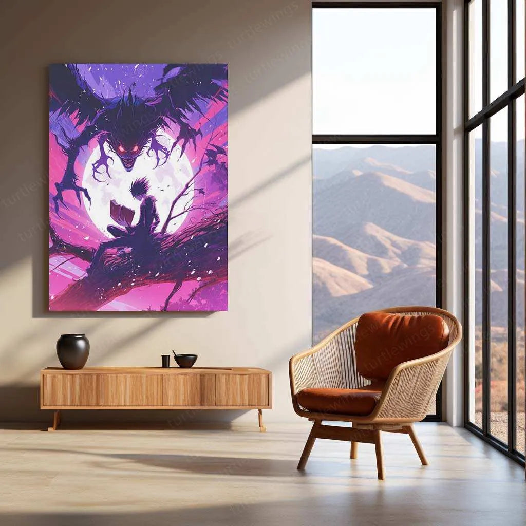 Death Note Red Book HD Wallpaper Poster – Iconic Anime Design – TURTLEWINGS