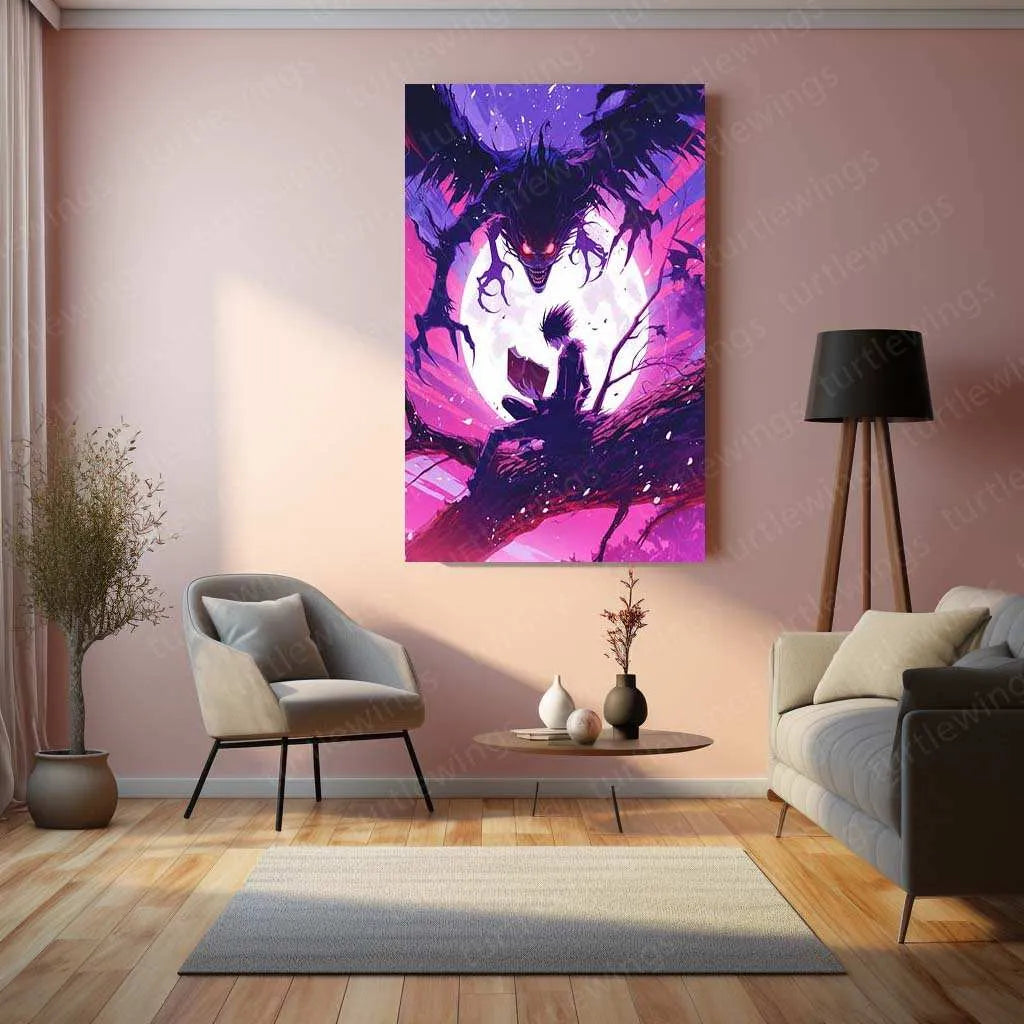 Death Note Red Book HD Wallpaper Poster – Iconic Anime Design – TURTLEWINGS