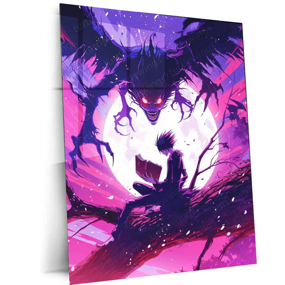 Death Note Red Book HD Wallpaper Poster – Iconic Anime Design – TURTLEWINGS
