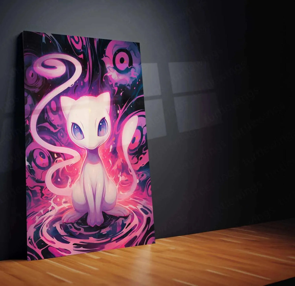 Junji Ito Style Mew Pokémon Poster – Colorful Spiral Design in HD ...