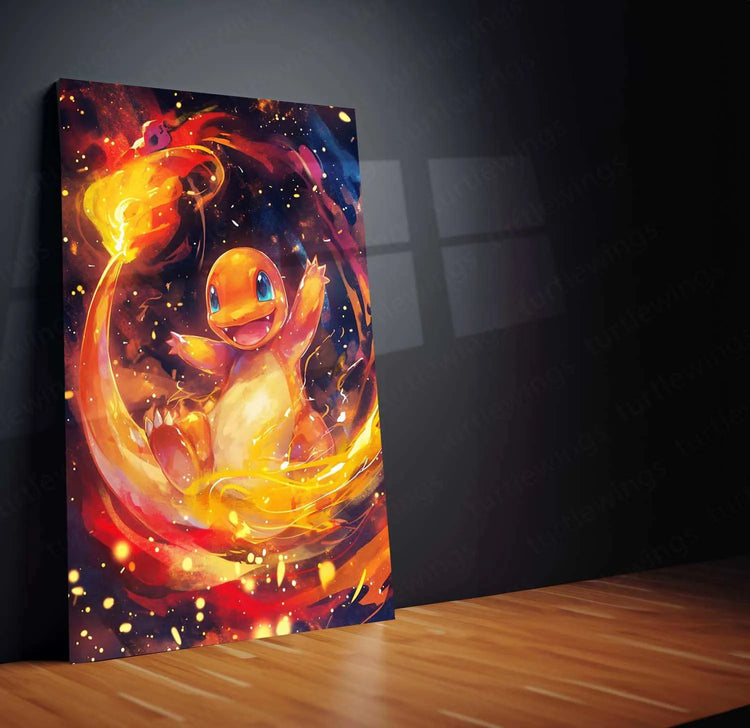 Charmander Watercolor Metal Poster – Pokémon Wall Art for Fans & Colle ...