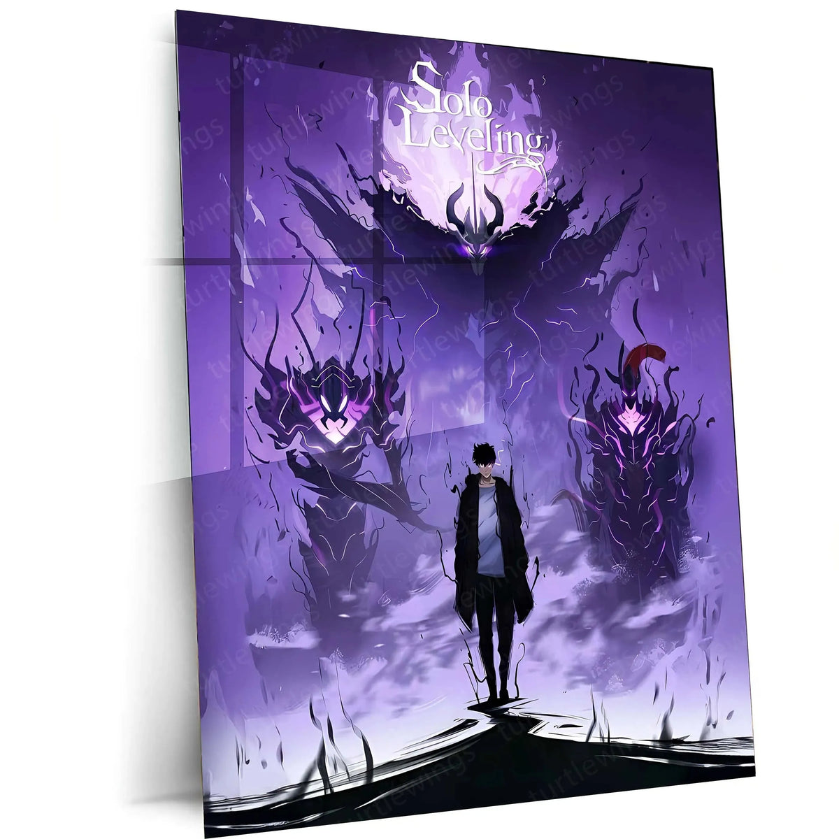 Solo Leveling Metal Poster | Sung Jin-Woo Shadow Monarch Wall Art | An ...