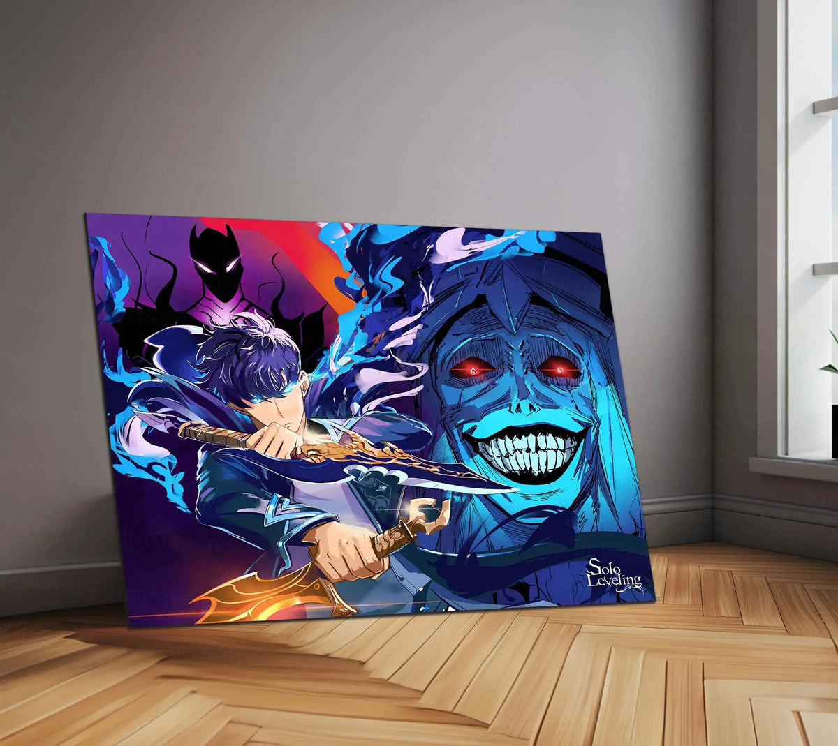 Solo Leveling Metal Poster | Sung Jin-Woo Shadow Monarch Wall Art | An ...