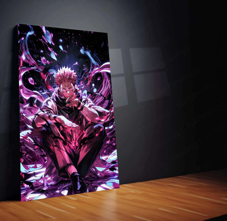 Sukuna Metal Poster – King of Curses | Jujutsu Kaisen Wall Art | Dark ...