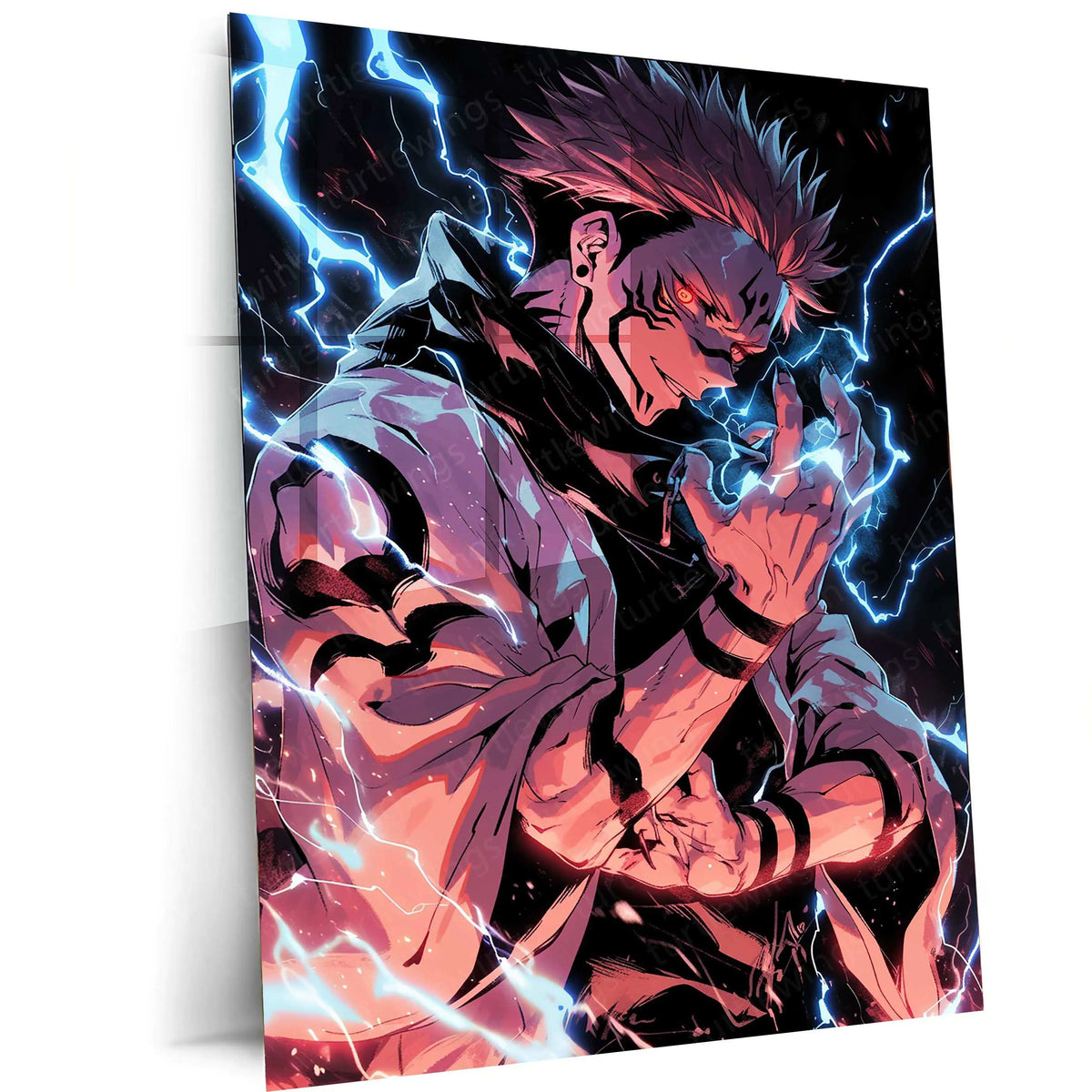 Sukuna Metal Poster – King of Curses | Jujutsu Kaisen Wall Art | Dark ...