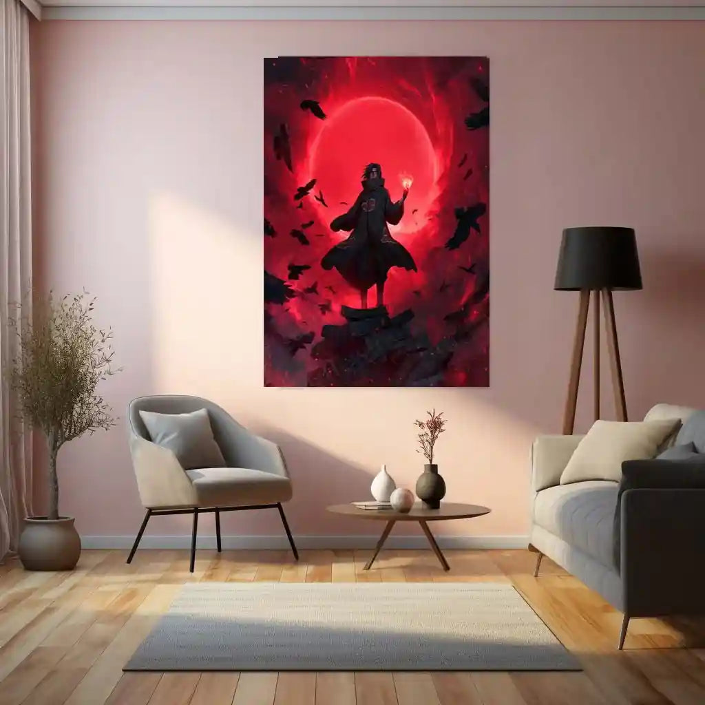 Itachi Uchiha Heroic Full-Body Scene Metal Frame – Naruto Shippuden Po ...
