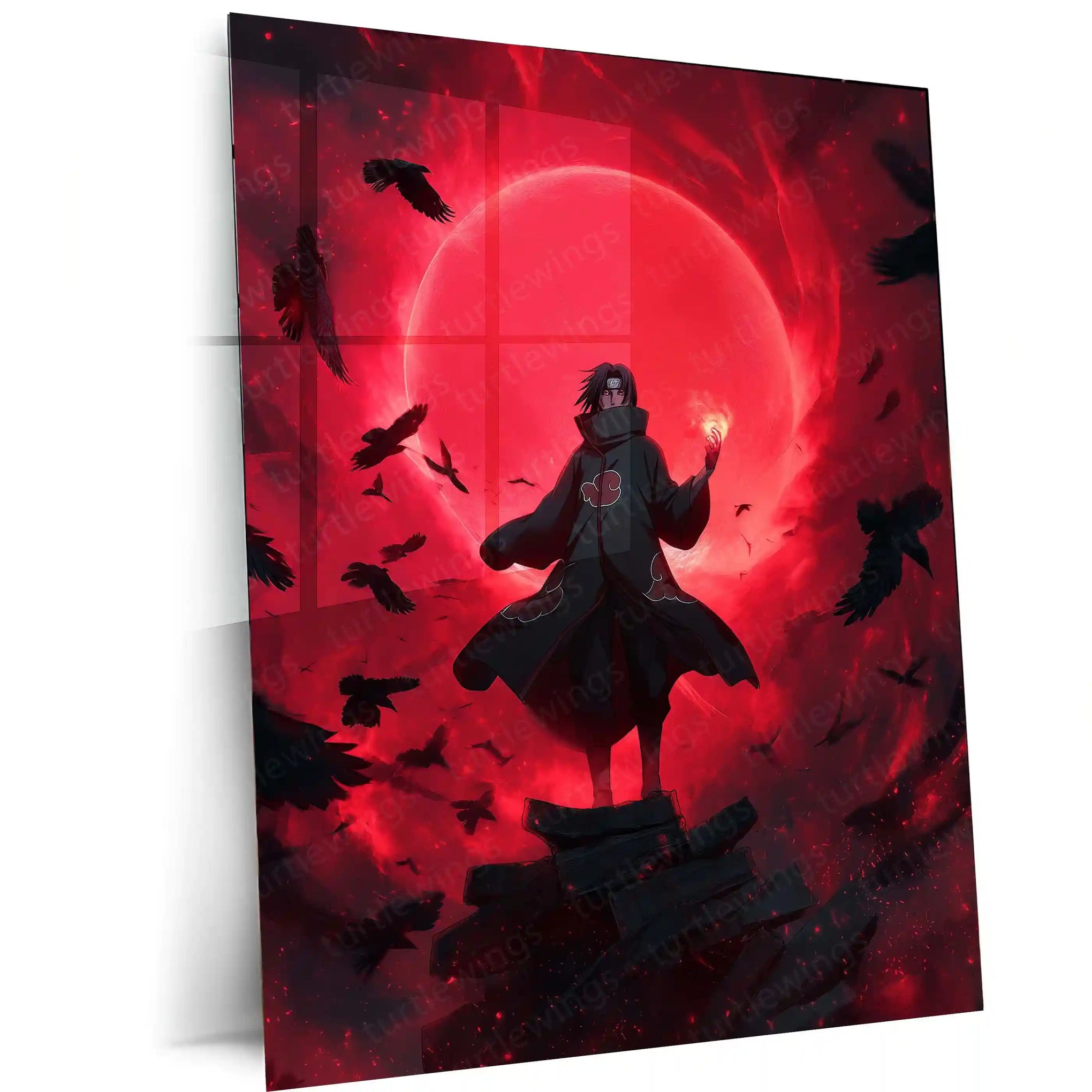Itachi Uchiha Heroic Full-Body Scene Metal Frame – Naruto Shippuden Po ...