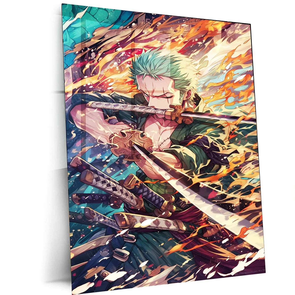 Zoro Metal Poster – One Piece | Fearless Swordsman Wall Art – TURTLEWINGS